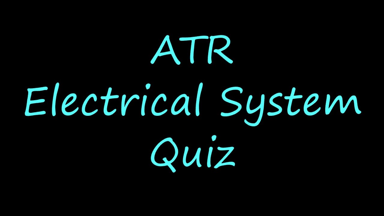 ATR Electrical System - Can you beat the clock? - YouTube