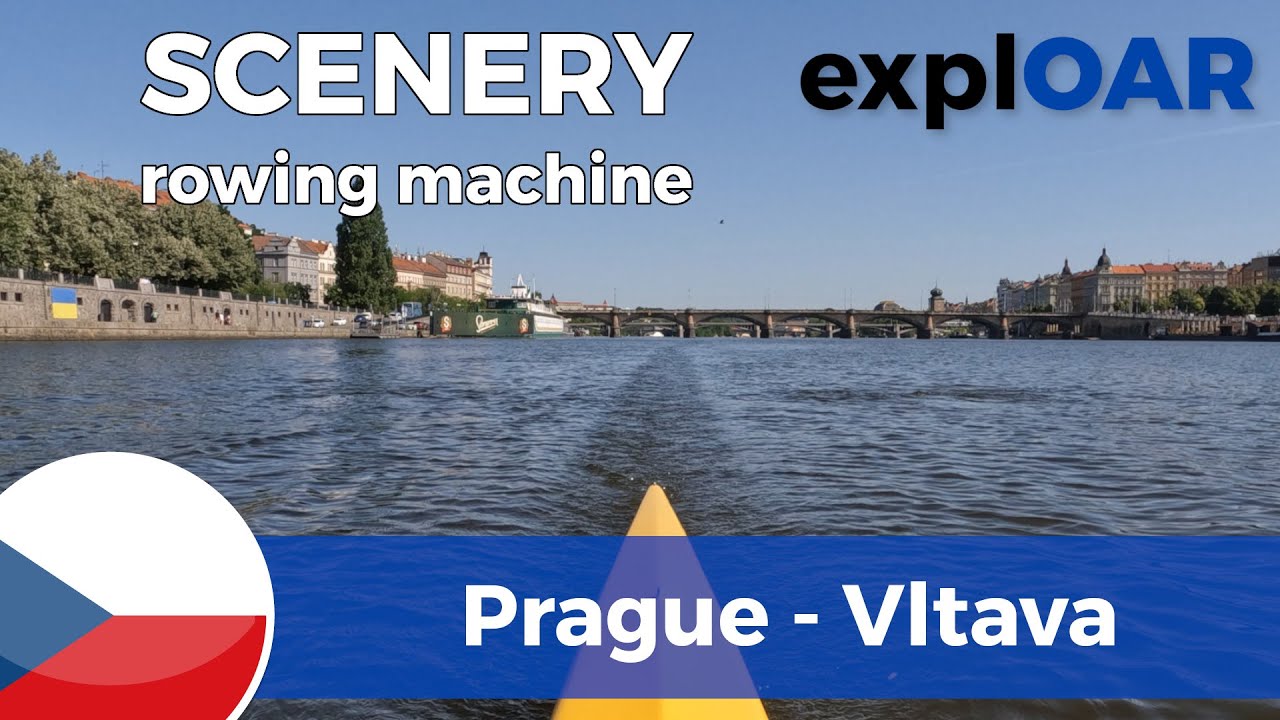 rowing in Prague - Czechia - 4K virtual Vltava river - scenery - YouTube