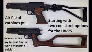 Air Pistol Carbines article intro, with two HW75 stock options - Airgun101