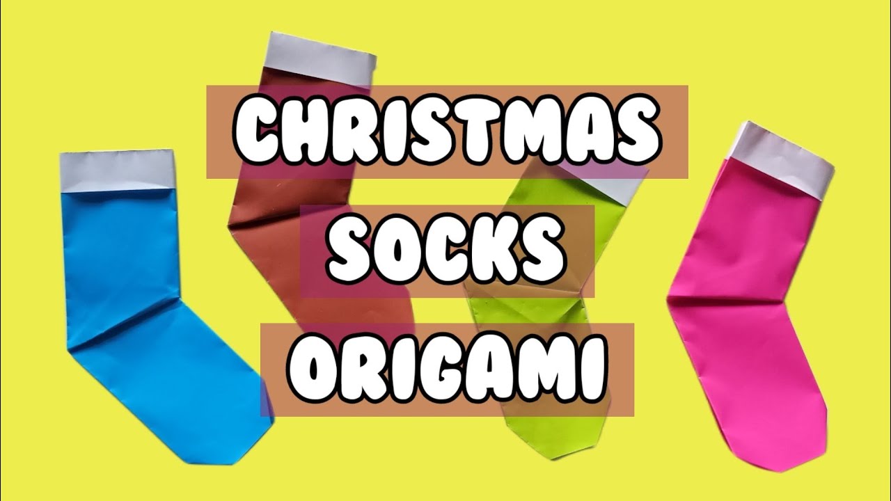 How to make easy paper socks for christmas | Cara membuat kaos kaki ...