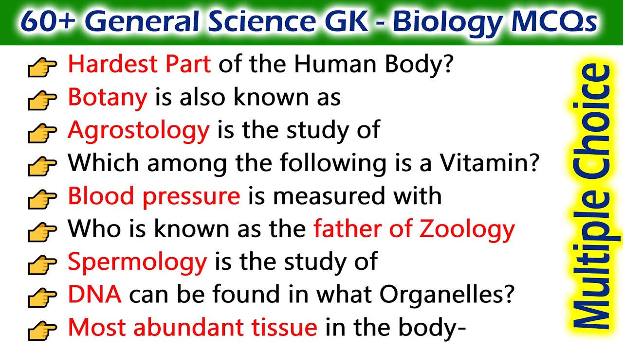60 General Science GK Multiple Choice Questions And Answers On General 60-general-science-gk-multiple-choice-questions-and-answers-on-general