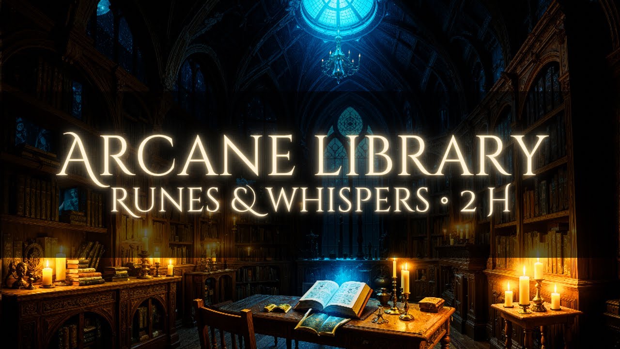 Arcane Mystical Library Ambience – 2 Hours of Magical Whispers, Runes ...