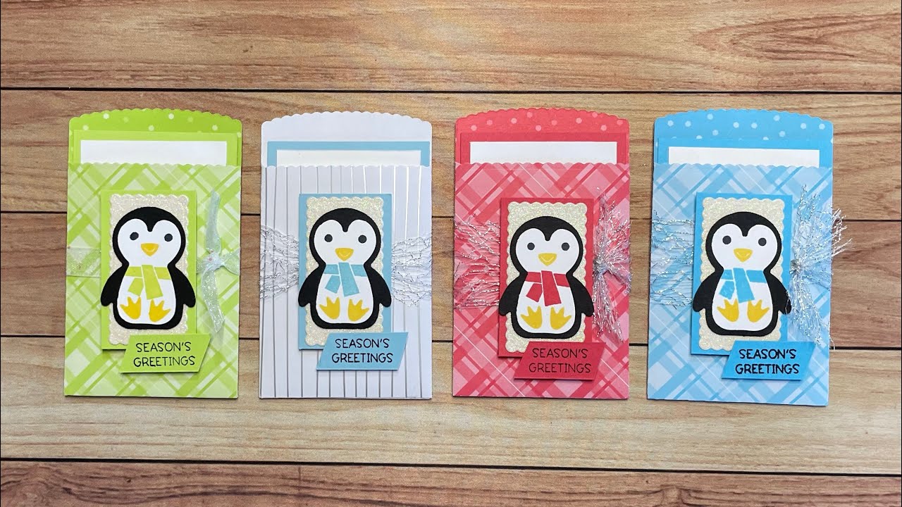 Make the Cutest Penguin Gift Card Holder Using the Stampin' Up Mini ...