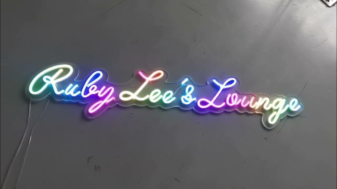Addressable RGB Customize LED Neon Sign - YouTube