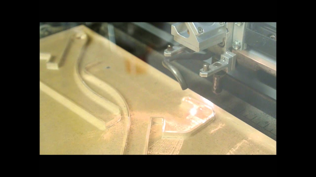 Epilog Helix 24 CO2 Laser CNC Cutting Acrylic - YouTube