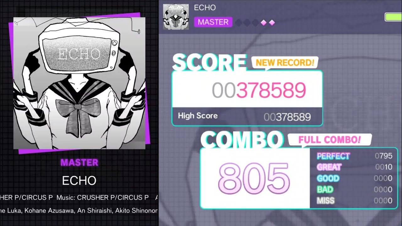 ECHO - Master (Full Combo) (11.2 Speed) - Colourful Stage - YouTube