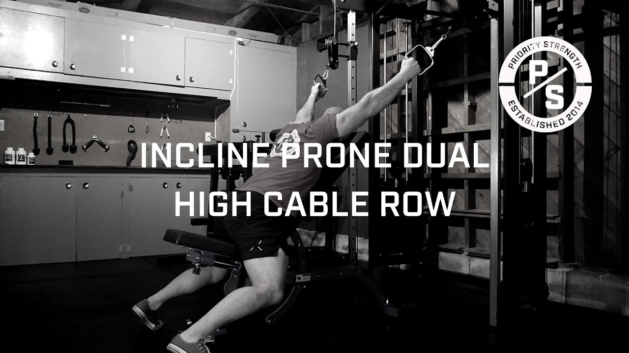 Incline Prone Dual High Cable Row - YouTube
