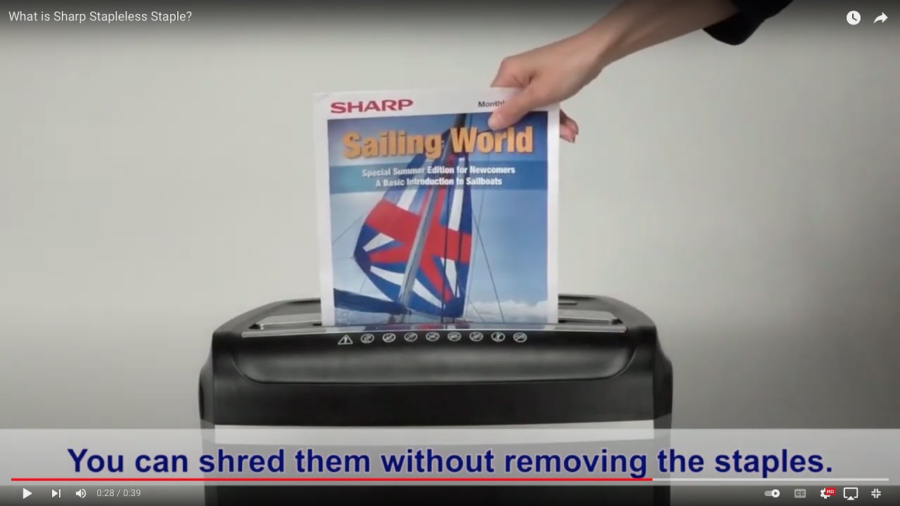 What is Sharp Stapleless Staple? - YouTube