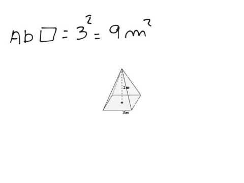 Piramide quadrangular com altura definida, calculo do volume - YouTube