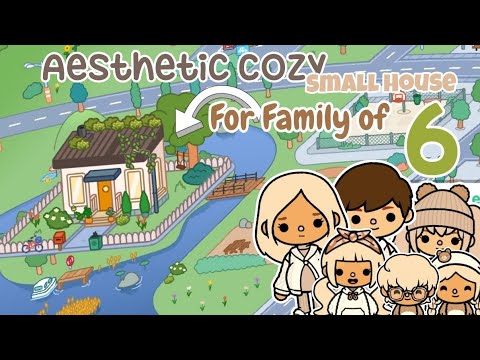 Aesthetic Cozy small House For family Of 6 in TOCA BOCA IDEAS | Toca ...