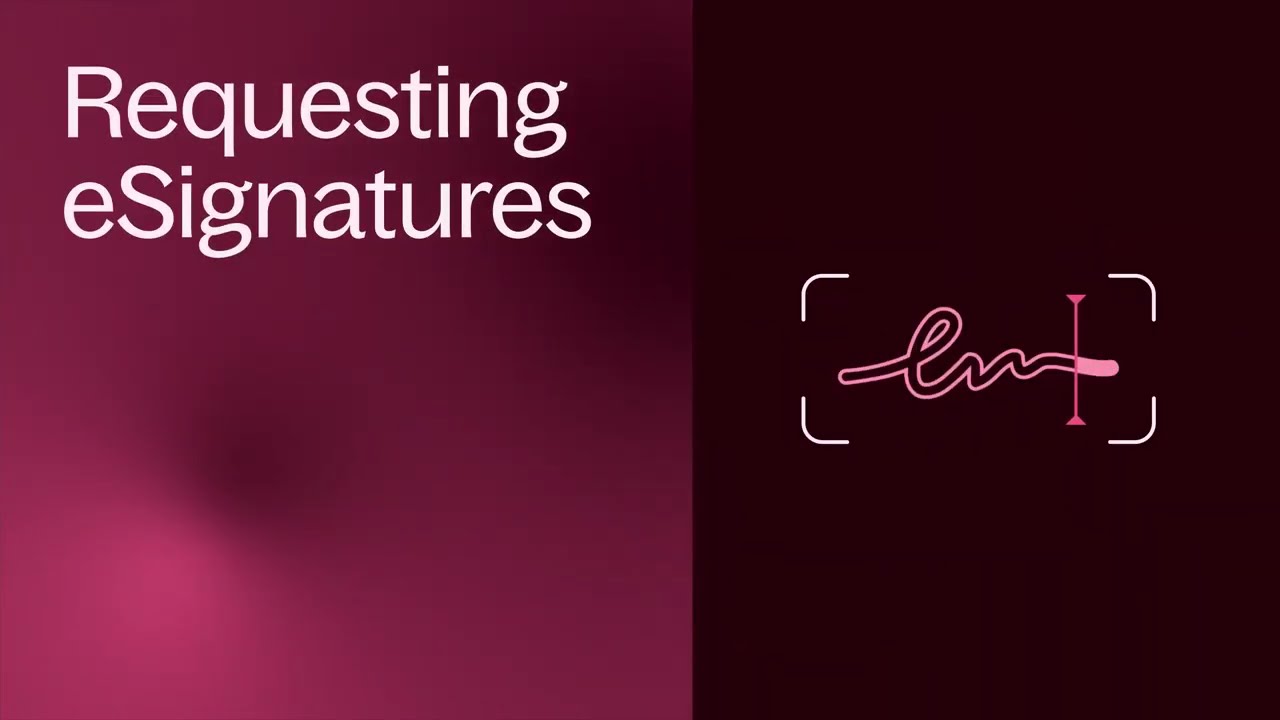 How to request eSignatures - YouTube