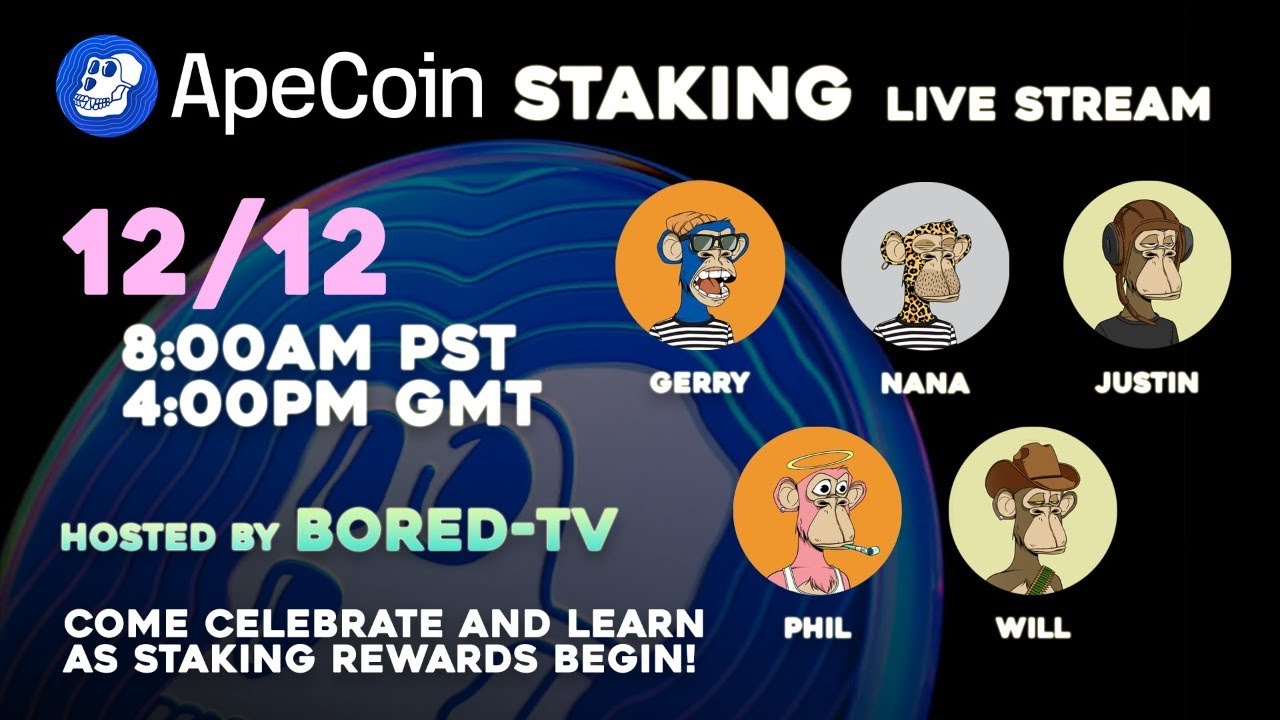 $APE Staking Live Stream: Pre-staking stats, last minute help & a live ...