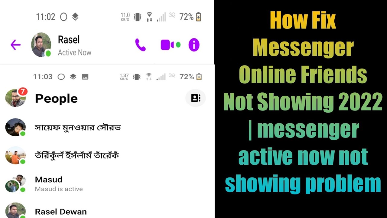How Fix Messenger Friends Online Not Showing 2022 | messenger active ...