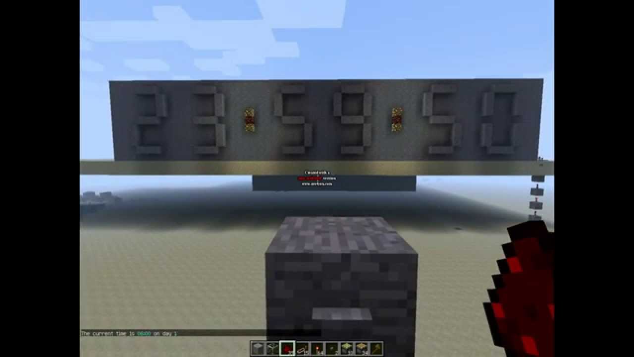 Zegar Minecraft z redstone licznik binarny by Imitacja Pl - YouTube
