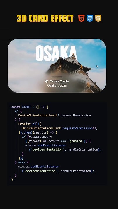 3d Card Effect Using Js Css And Html🧑💻 Coding Programming 2024 Cssanimations Htmlcssjs Css
