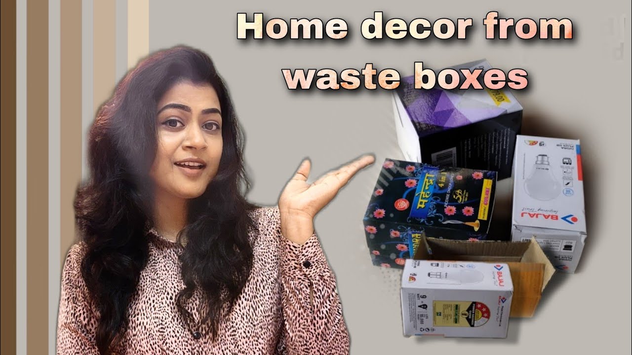 Waste Cardboard boxes reuse ideas | Best out of waste | home decor ...