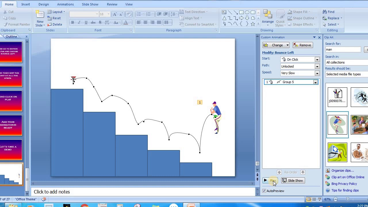 how to animate a jumping man on steps - YouTube