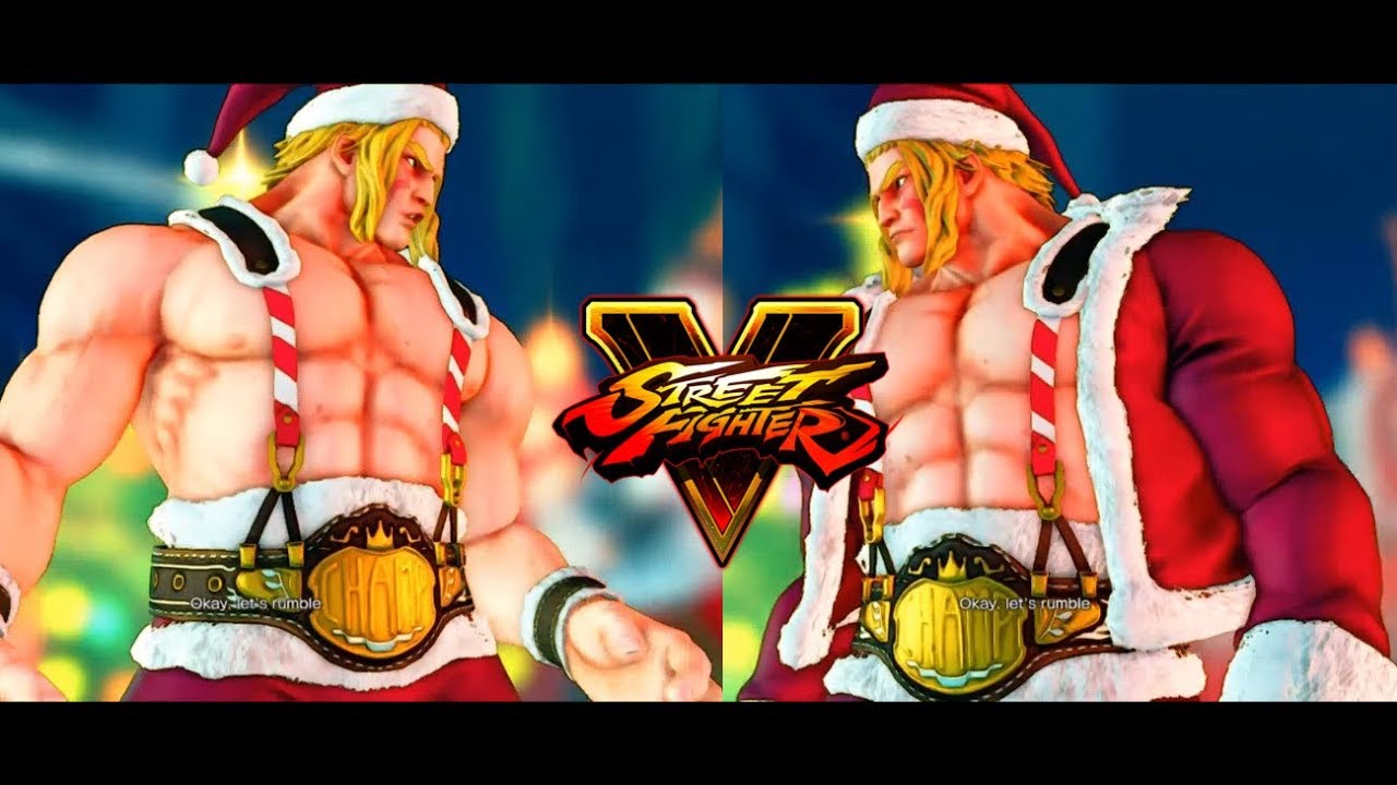 Street Fighter 5 Alex Holiday costume + Alternate - YouTube