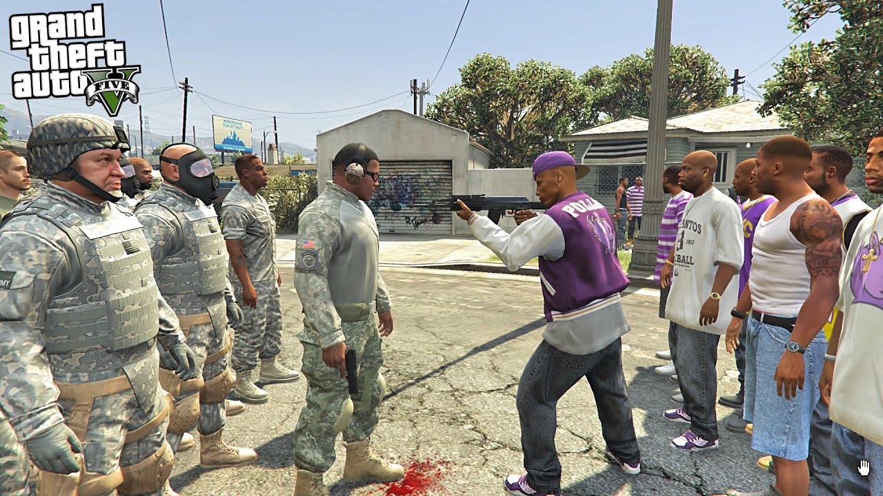 FRANKLIN ARMY VS GANGS IN GTA 5!!! - YouTube