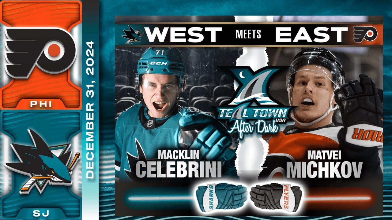 San Jose Sharks vs Philadelphia Flyers - 12/31/2024 - Teal Town USA ...