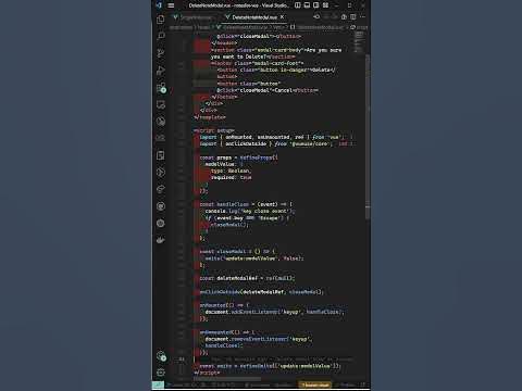 Close modal. on clicking outside element using vueuse core #vue composition api - YouTube