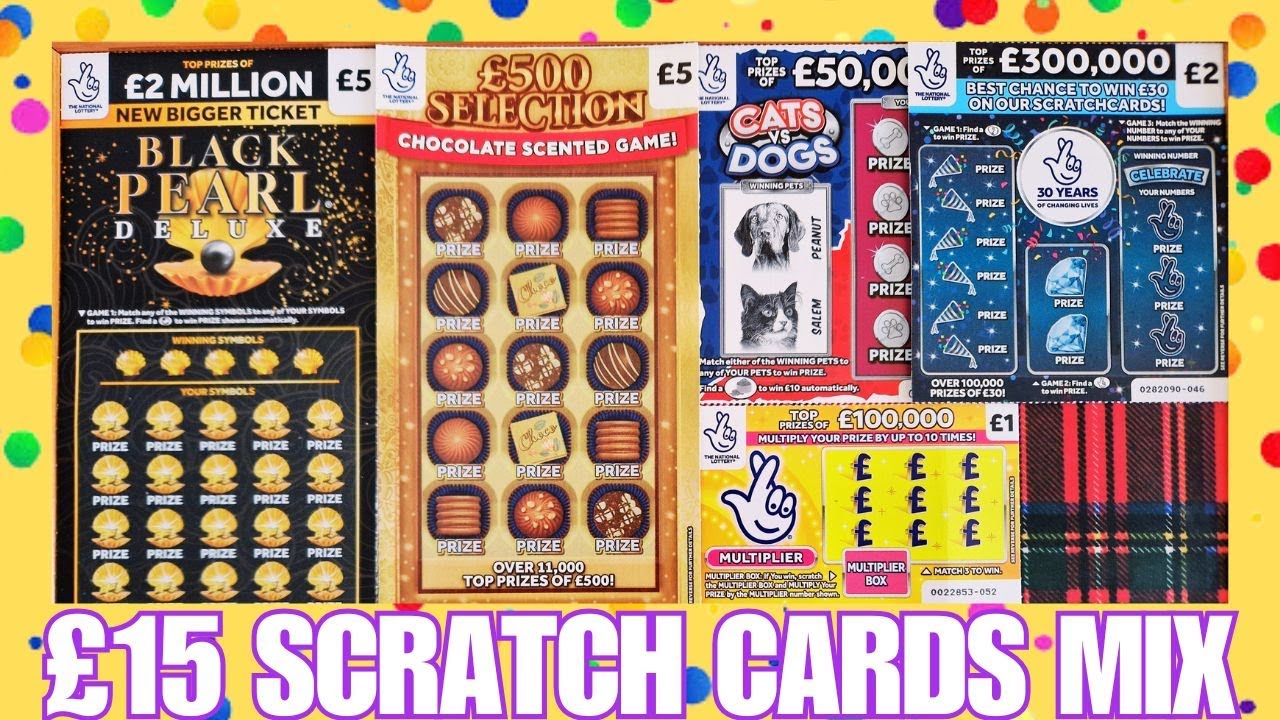£15 UK lotto scratch cards mix HAPPY NEW YEAR - YouTube