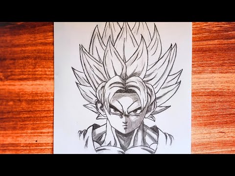 How to draw Goku UI || drawing Goku Ultra Instinct || anime Drawing ...
