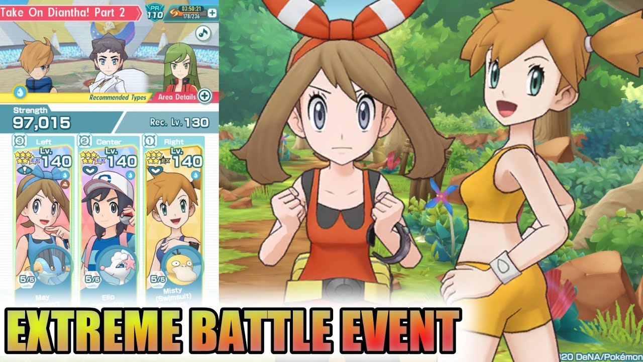 Take On Diantha! Part 2!! Extreme Battle Event Using May & Misty ...