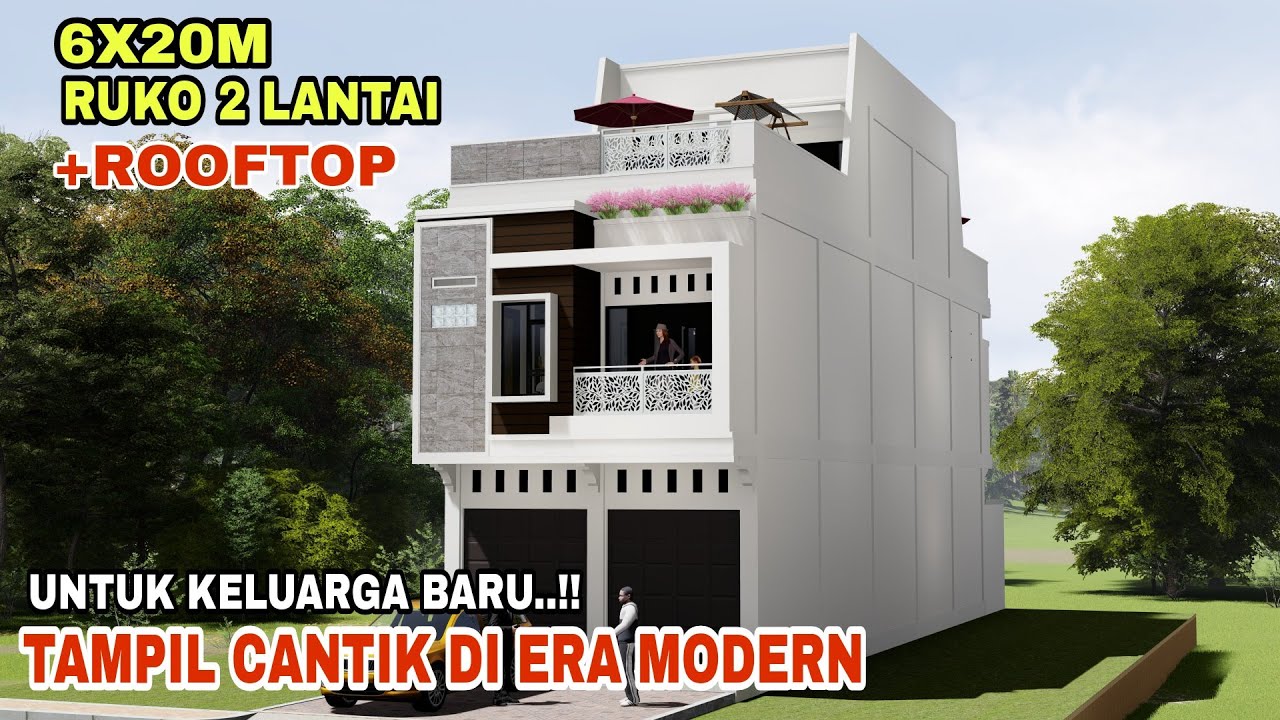Trik jitu..!!Bikin Ruko 2 lantai+Rooftop mepet lahan tetangga//Ruko ...
