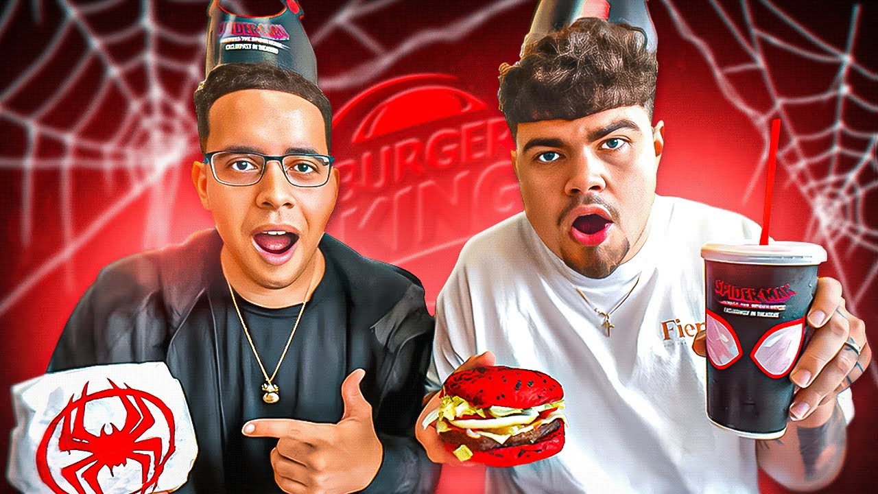 TRYING The NEW Spider-Man Meal From Burger King 🔥 - YouTube