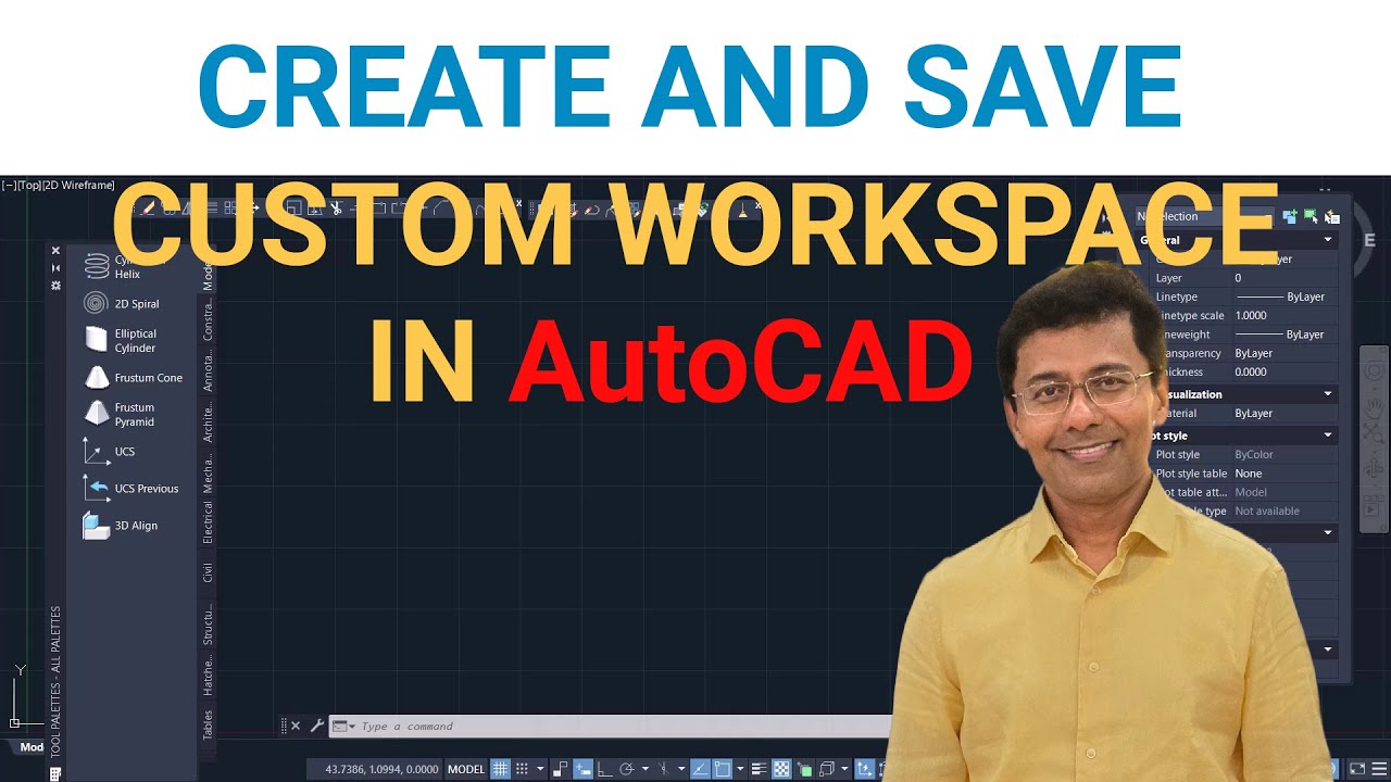 CUSTOM WORKSPACE IN AutoCAD - YouTube