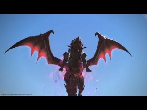 FINAL FANTASY XIV Ruby Cinder Drift Extreme Mount - YouTube