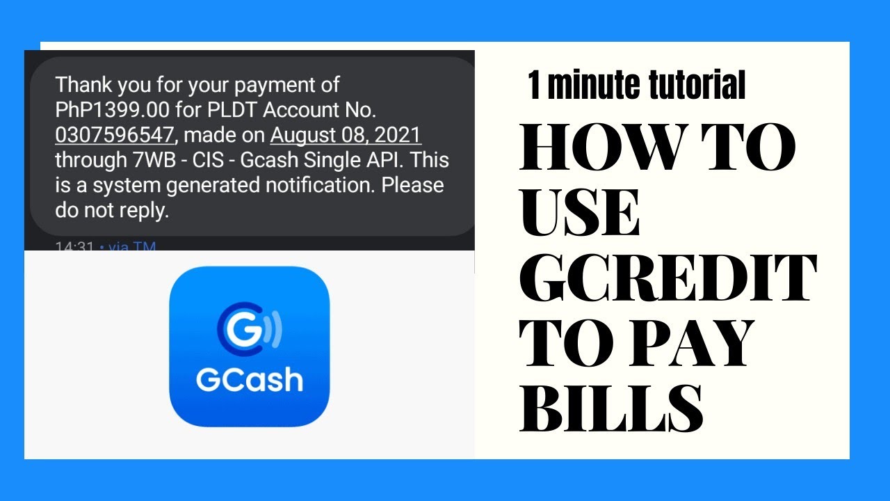 How to use Gcredit to pay bills | 1 minute tutorial | easy - YouTube