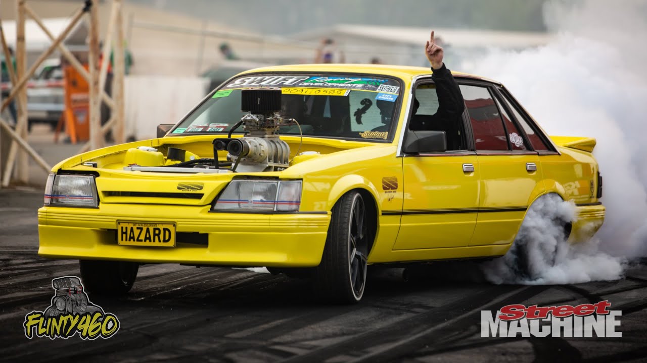 BLOWN 6 CYLINDER VK COMMODORE "HAZARD" AT SUMMERNATS 33 - YouTube