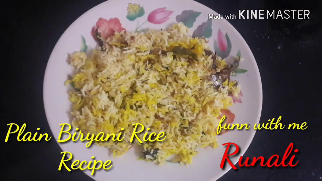 Plain Biryani Rice Recipe | how to make Biryani Rice at home | प्लेन ...