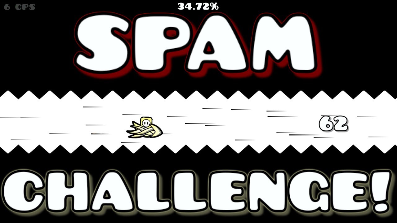 222 CLICKS SPAM CHALLENGE IN GEOMETRY DASH! - YouTube