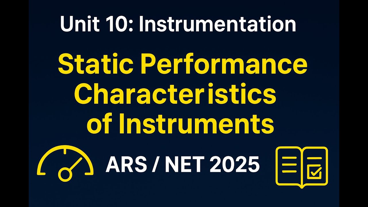 Instrumentation Unit 10 Explained | Static Performance Characteristics ...