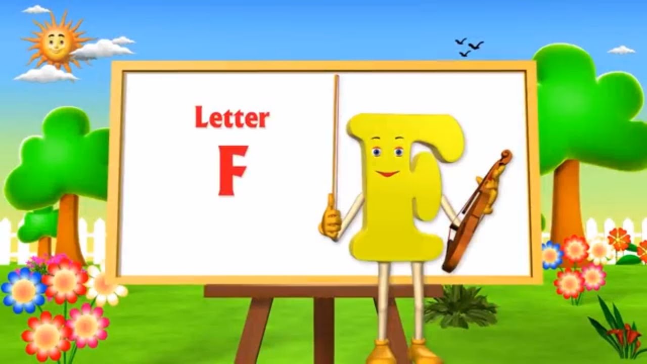 Letter F Song - 3D Animation Learning English Alphabet ABC Song For ...