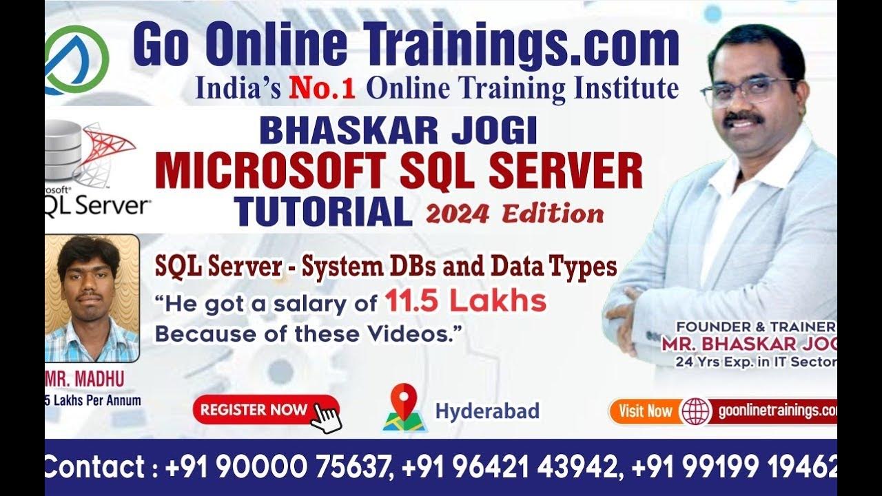 SQL Server - System DBs and Data Types - YouTube