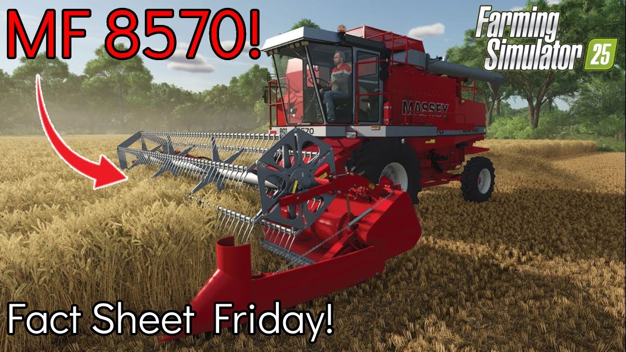 MF 8570 Harvester! - FS25 Fact Sheet Friday 7 - 11 October 2024 - YouTube