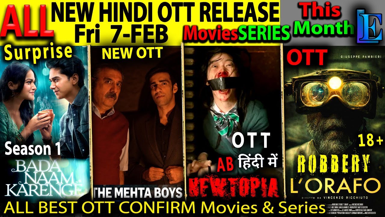 Friday NEW OTT Release 7-FEB l Hindi Movies Web-Series MehtaBoys, Mrs, IndVsPakCricket, SkyForce ...