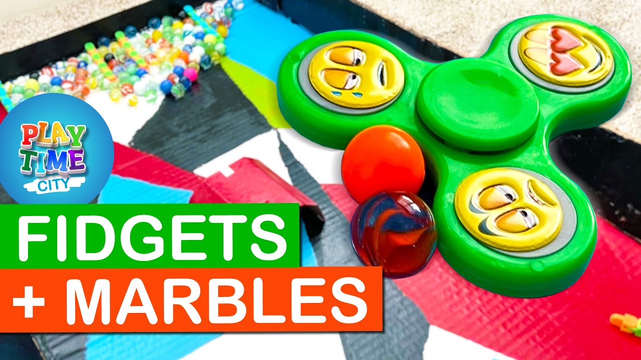 FIDGET SPINNERS for Marble Runs: The BEST IDEA EVER! - YouTube