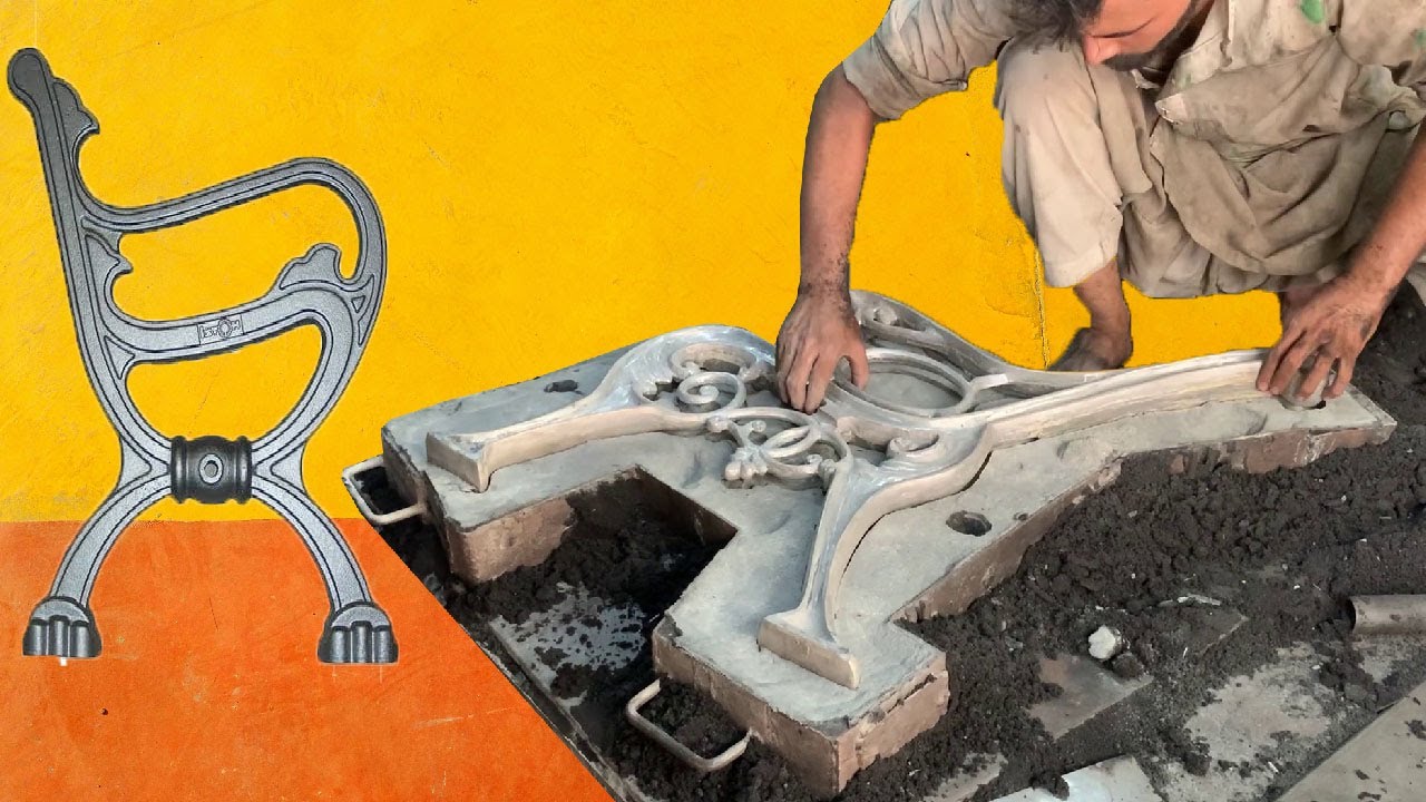 Antique Park Bench Metal Parts Casting in a Local Casting Factory ...