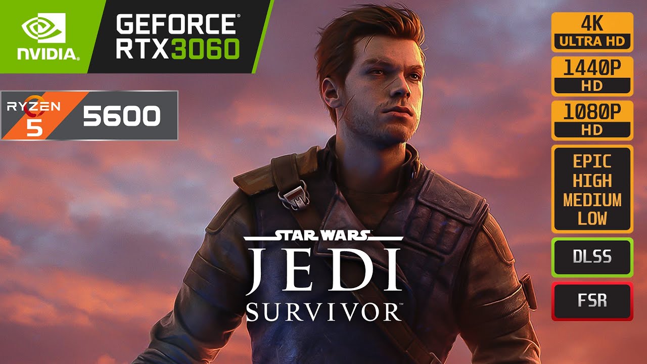 STAR WARS JEDI SURVIVOR - RTX 3060 - R5 5600 - YouTube
