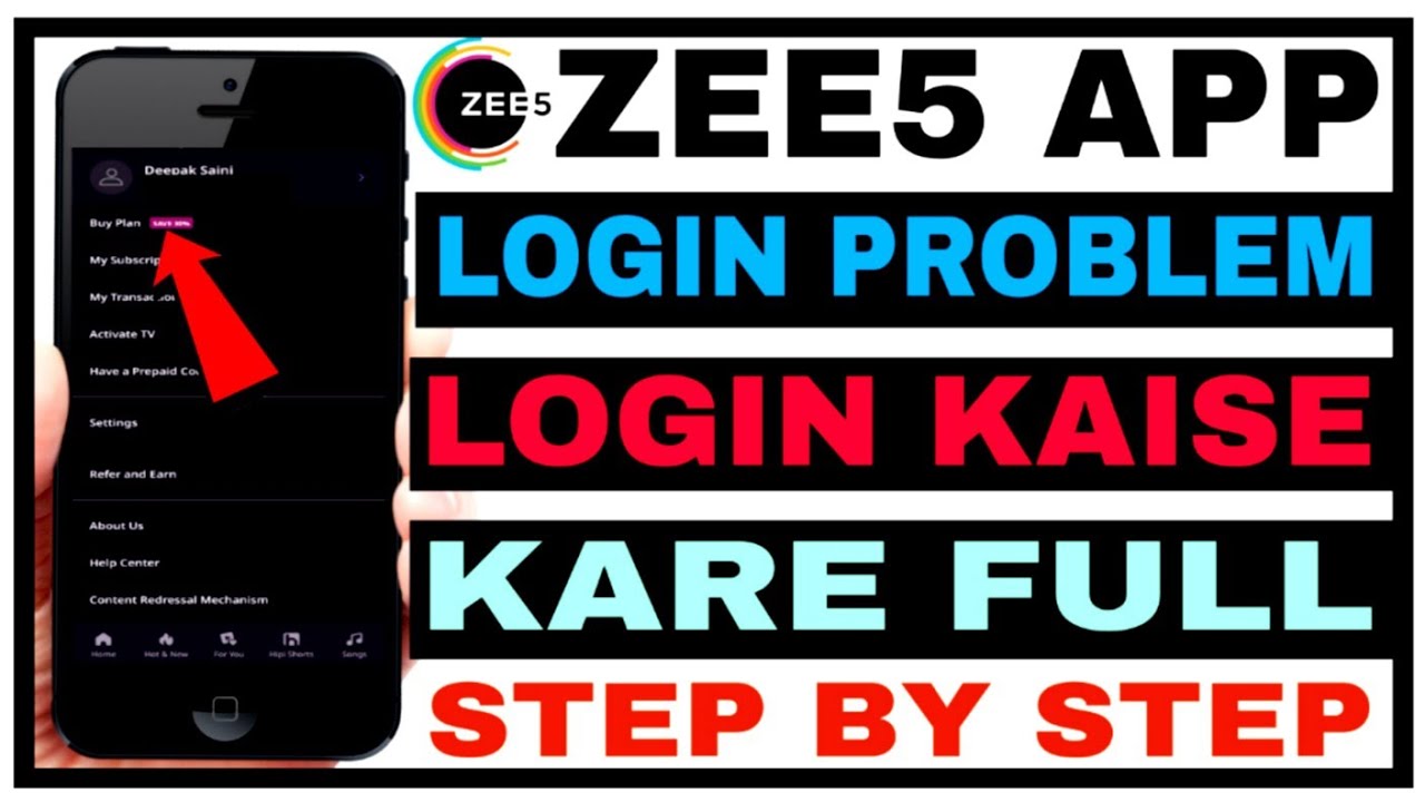 Zee5 Login | Zee5 Login Kaise Kare | Zee5 Login Problem | Zee5 App Pe ...
