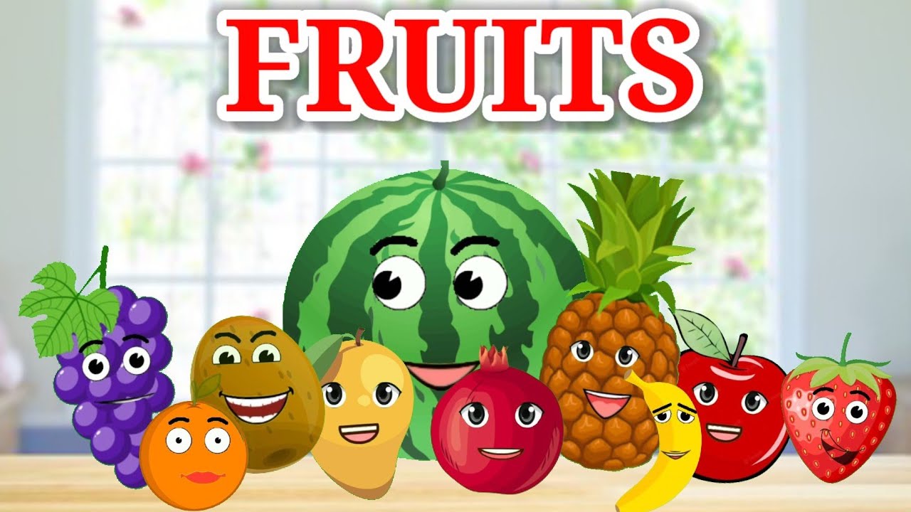 Fruits Names for kids | learn fruits name with spelling | english words ...