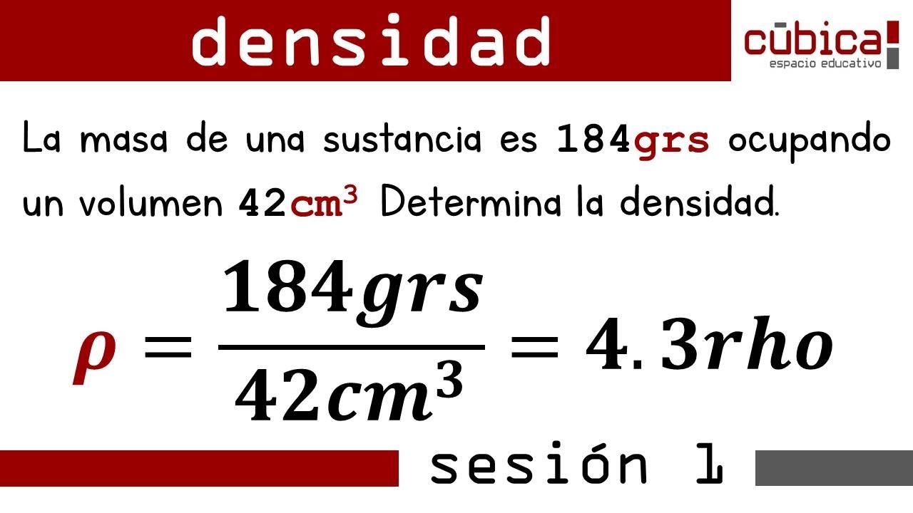 Física - Densidad (Rho) - Sesión 1 #cubicaee #física #experimentales # ...