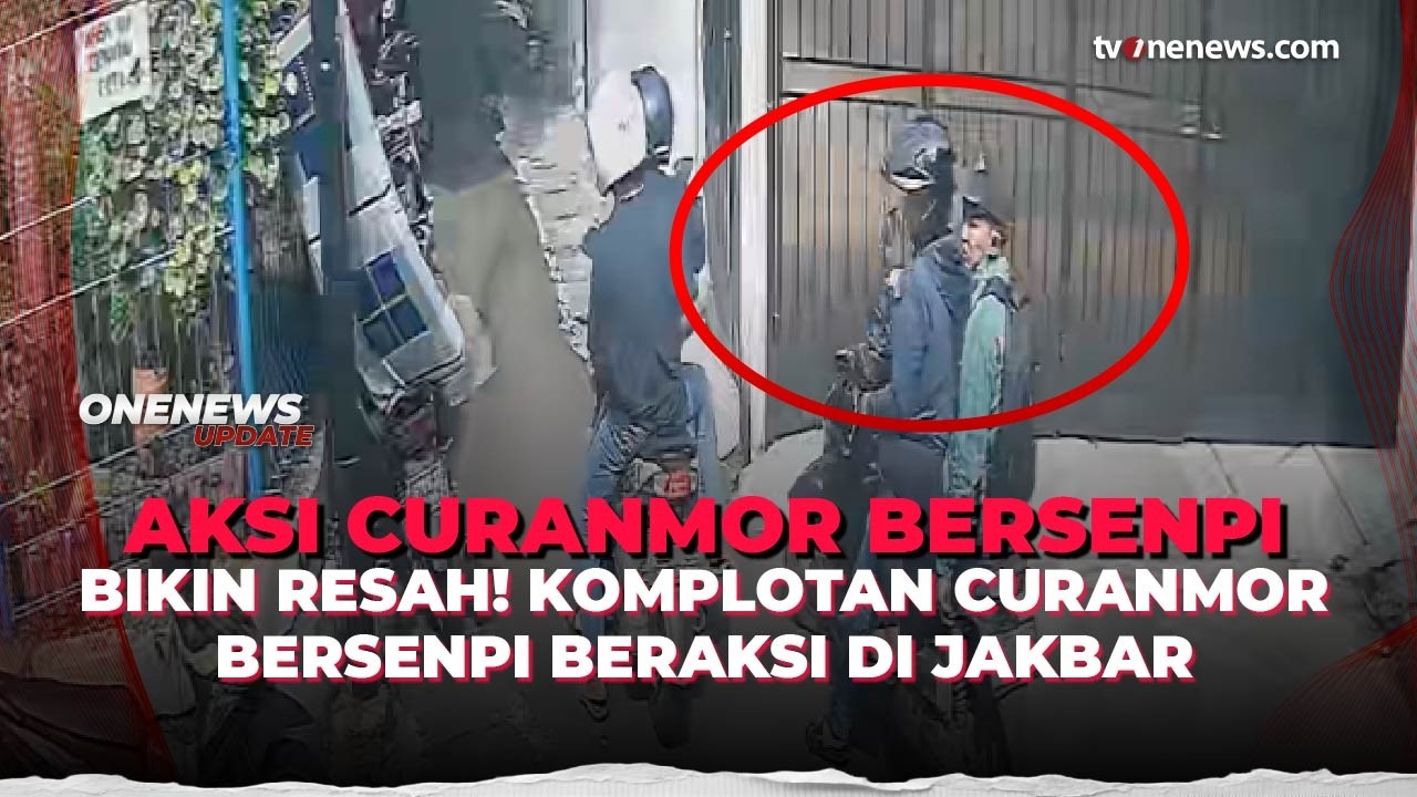Aksi Curanmor Bawa Senpi Terekam CCTV! | OneNews Update - YouTube