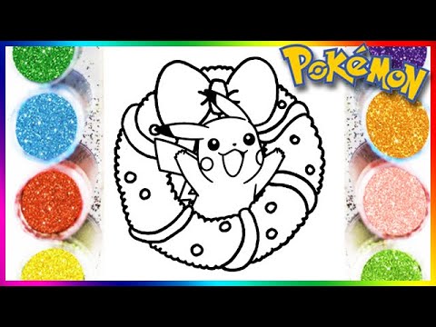 Pikachu Pokémon Christmas Coloring I Fun Pokemon coloring book pages ...