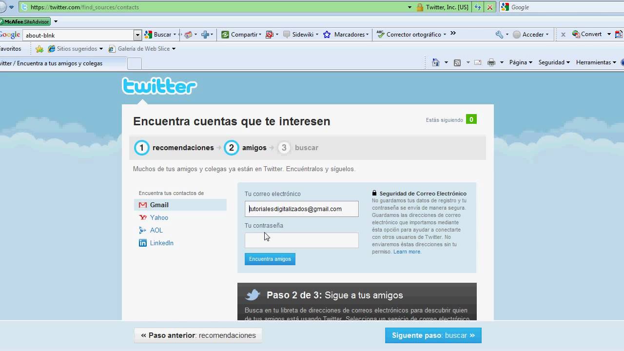 Tutorial Twitter parte 1 - YouTube